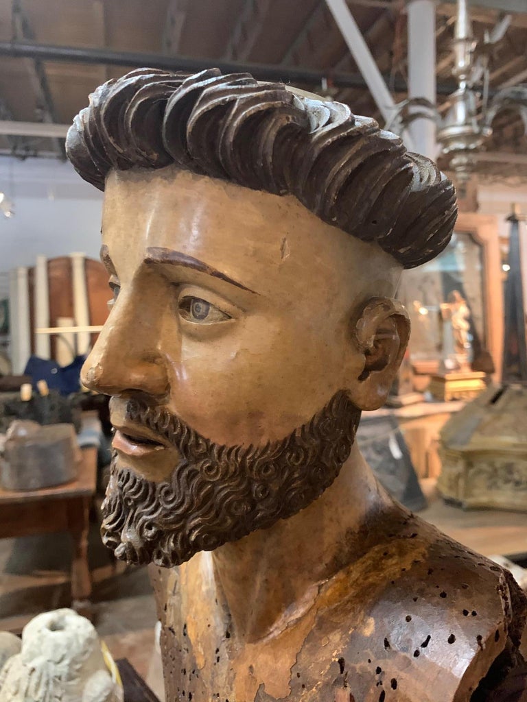 Spanish 17th Century Santo Statue at 1stDibs