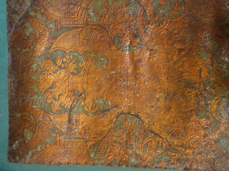 Spanish 18th Century Cordova Leather Panels For Sale at 1stDibs