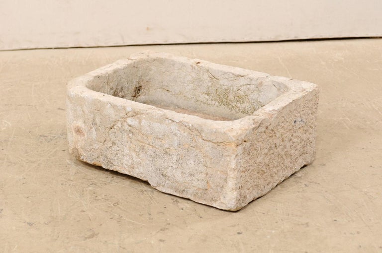 Spanish 19th Century Carved Limestone Sink Basin, Rectangular-Shape at ...