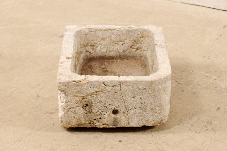 Spanish 19th Century Carved Limestone Sink Basin, Rectangular-Shape at ...