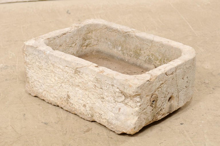Spanish 19th Century Carved Limestone Sink Basin, Rectangular-Shape at ...