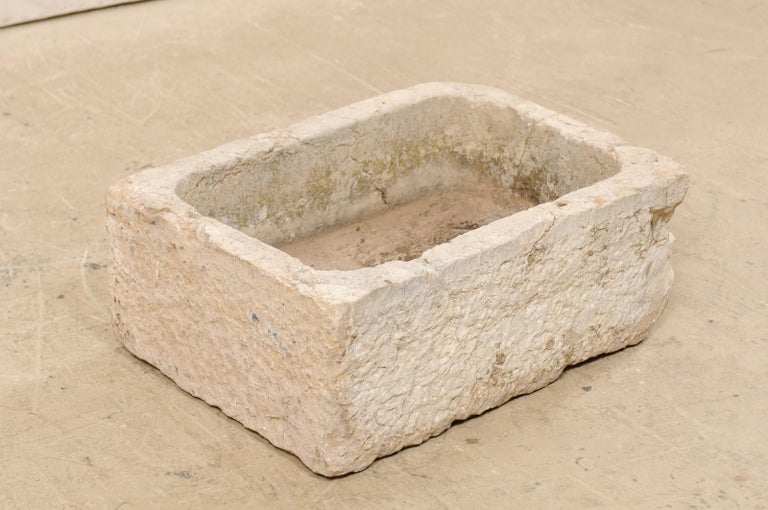 Spanish 19th Century Carved Limestone Sink Basin, Rectangular-Shape at ...