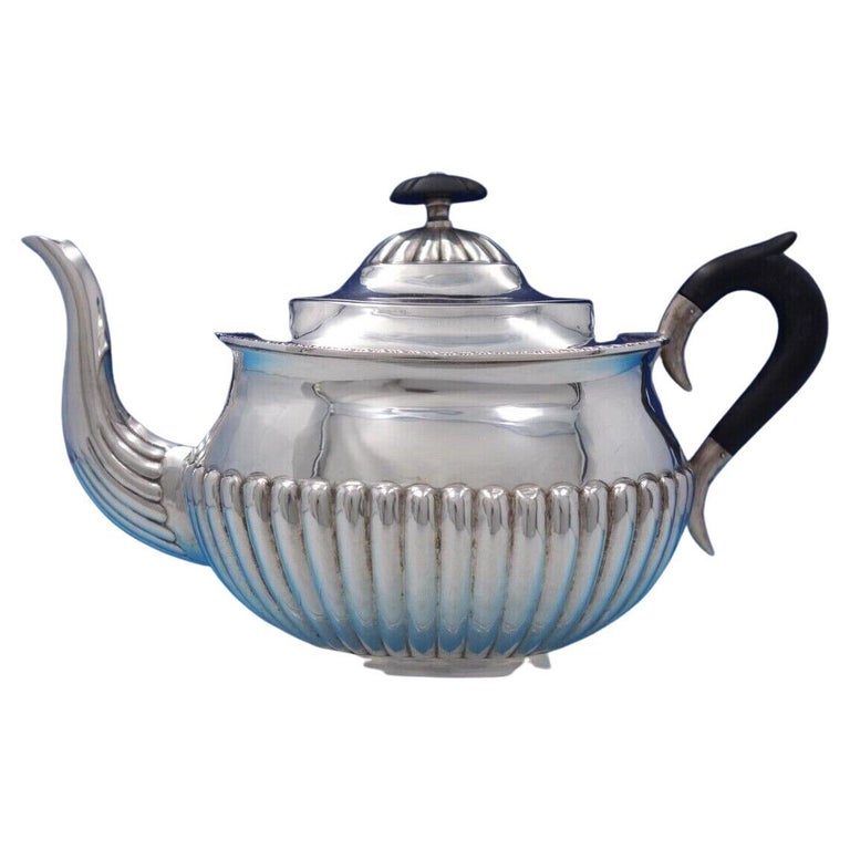 Spanish .915 Silver Tea Pot Gadroon Border Ebony Handle Finial '#6835-2 ...