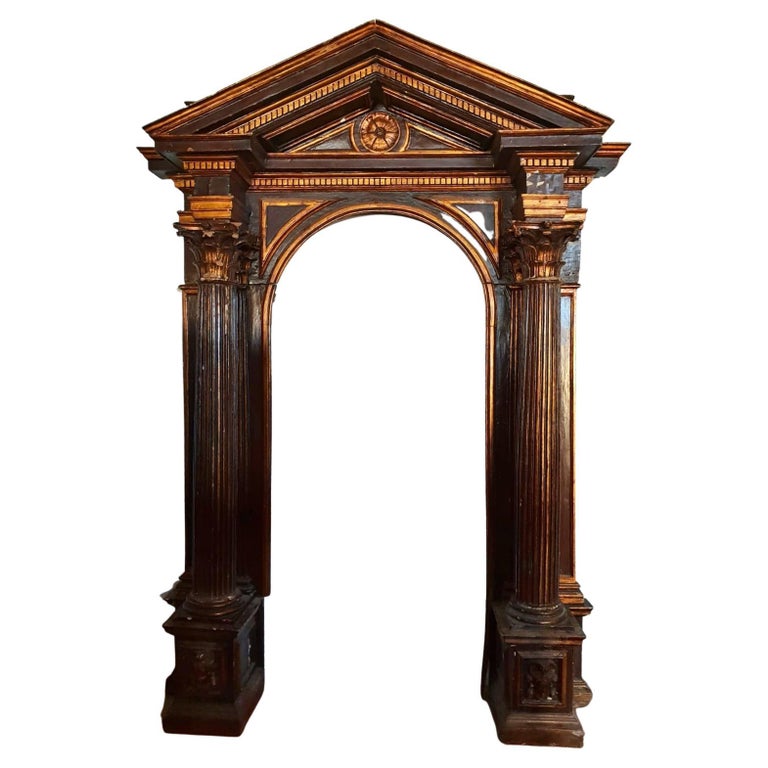 Spanish Altar Door 18th Century Golden Wood For Sale at 1stDibs