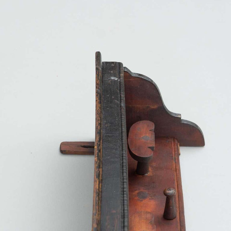 Spanish Antique Traditional Rustic Wood Hanger, circa 1930 For Sale at ...