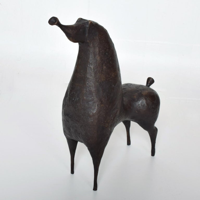 Spanish Artist Ramon Prats Abstract Horse Sculpture in Bronze 1960s ...