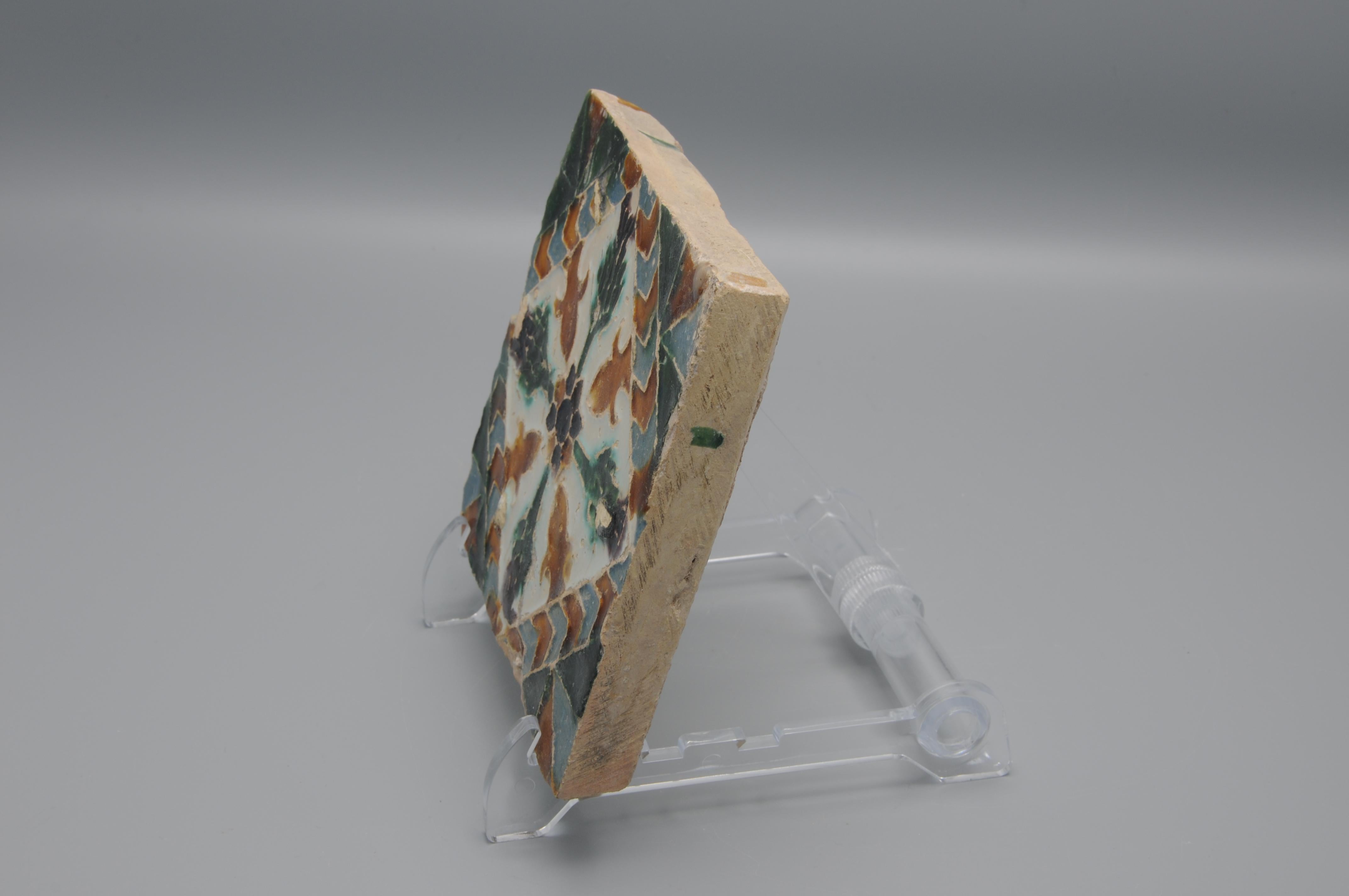 Spanish Azulejo Tile Arista y Cuenca - Toledo 16th century For Sale at ...