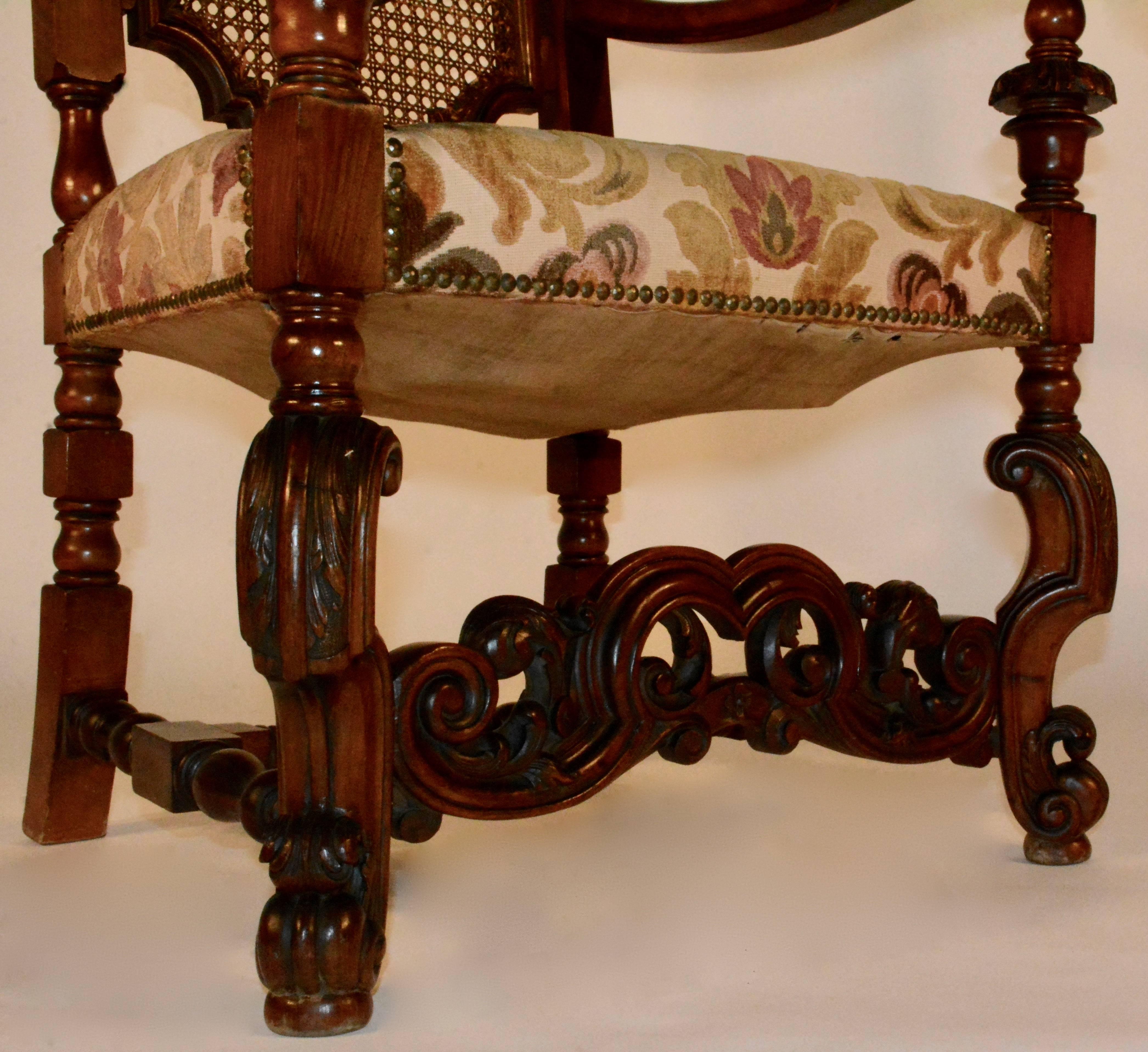Spanish Baroque High Back Chairs, Pair For Sale at 1stDibs | spanish ...