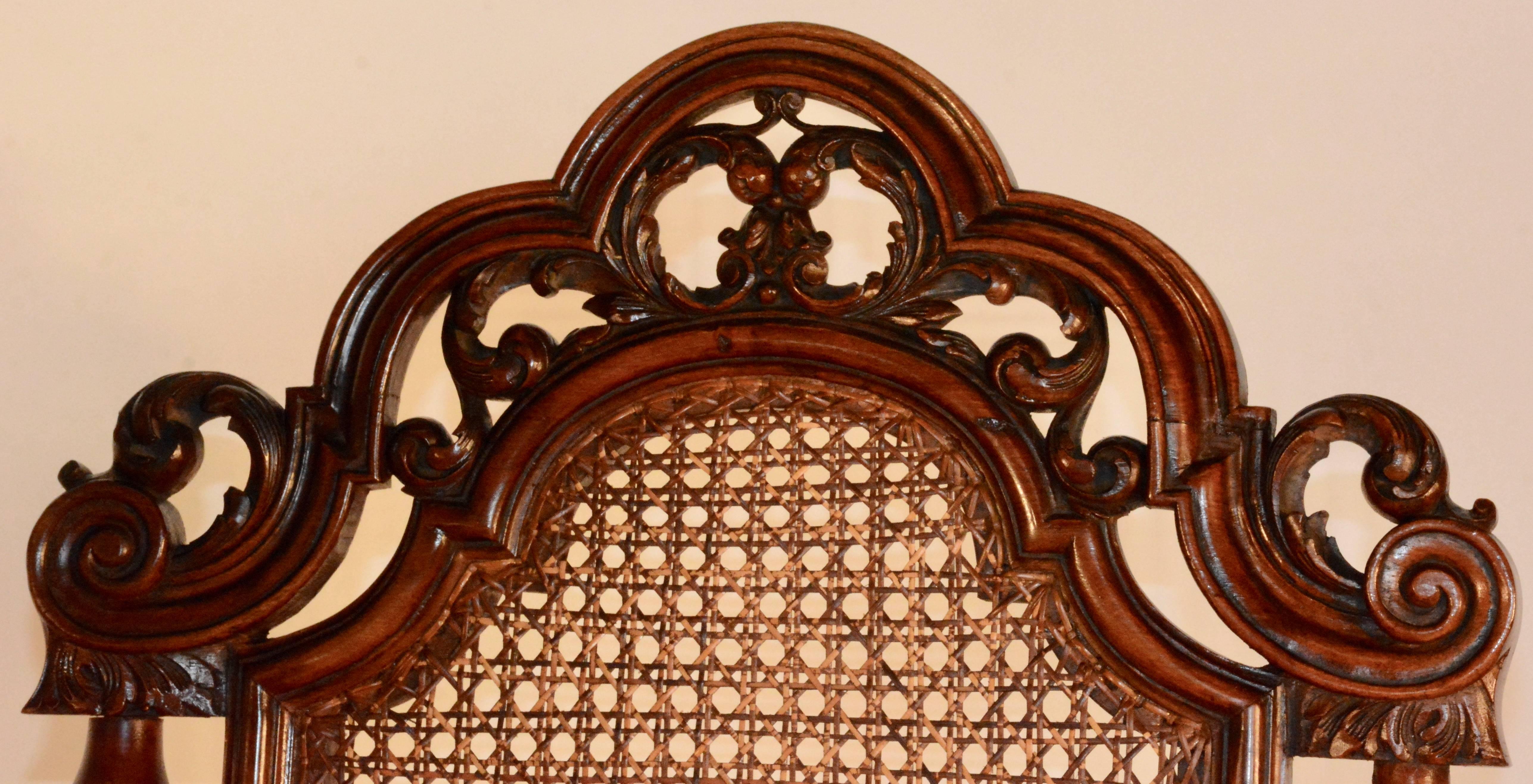 Spanish Baroque High Back Chairs, Pair For Sale at 1stDibs | spanish ...
