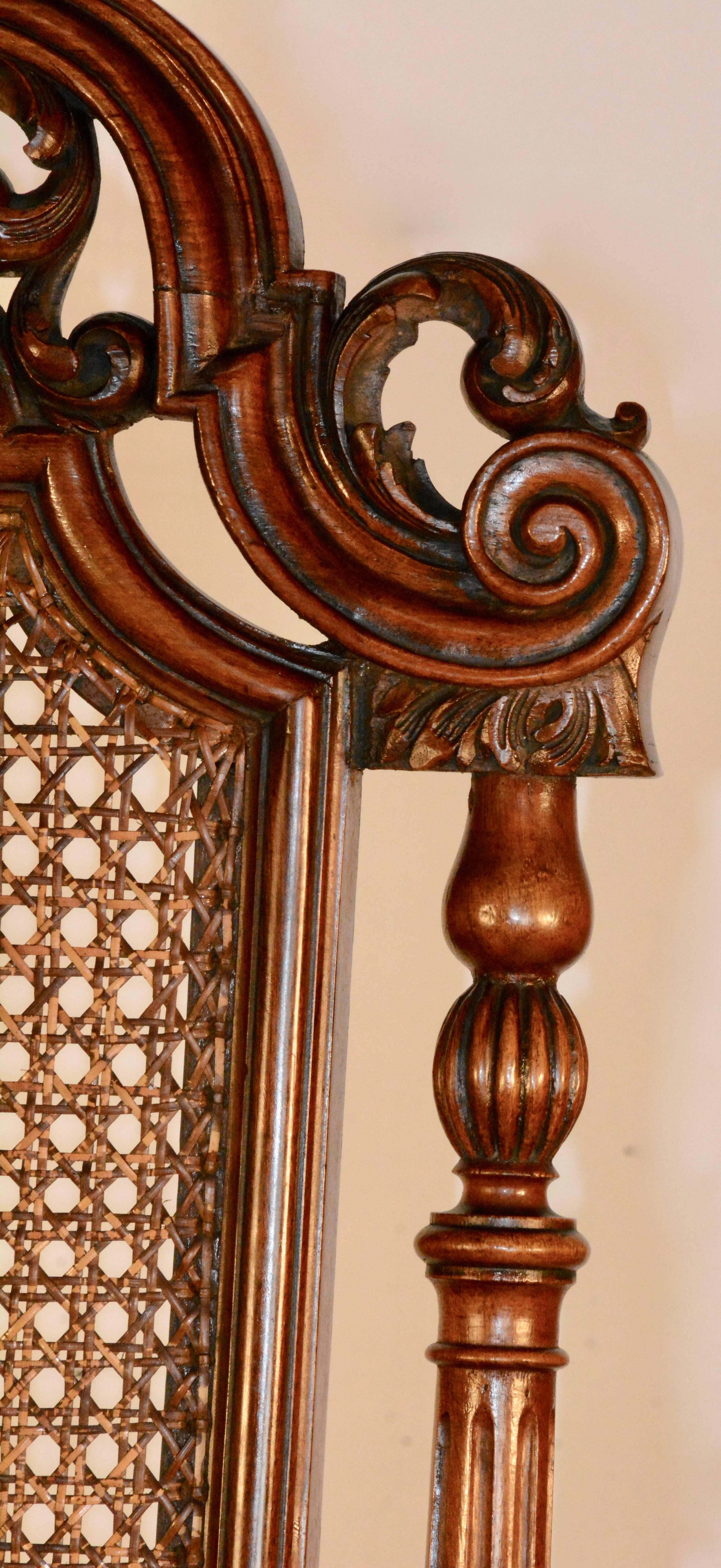 Spanish Baroque High Back Chairs, Pair For Sale at 1stDibs | spanish ...