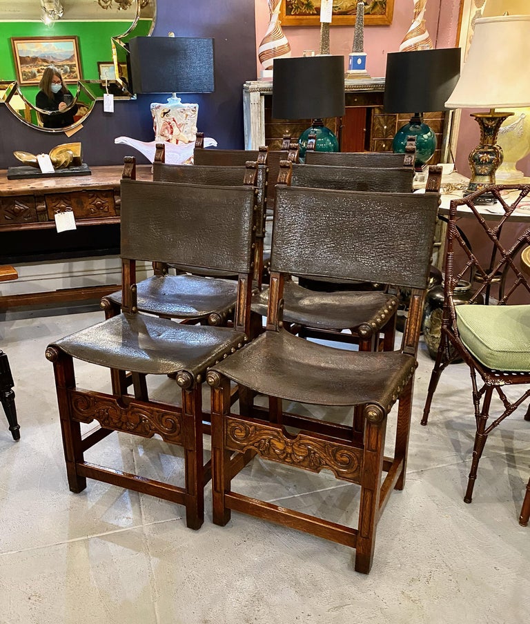 Spanish Baroque-Style Dining Chairs, Set of 6 at 1stDibs | spanish ...