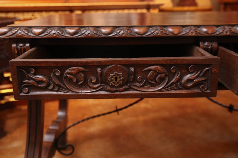 Spanish Baroque Style Oak Library Table/ Desk at 1stDibs | baroque desk ...