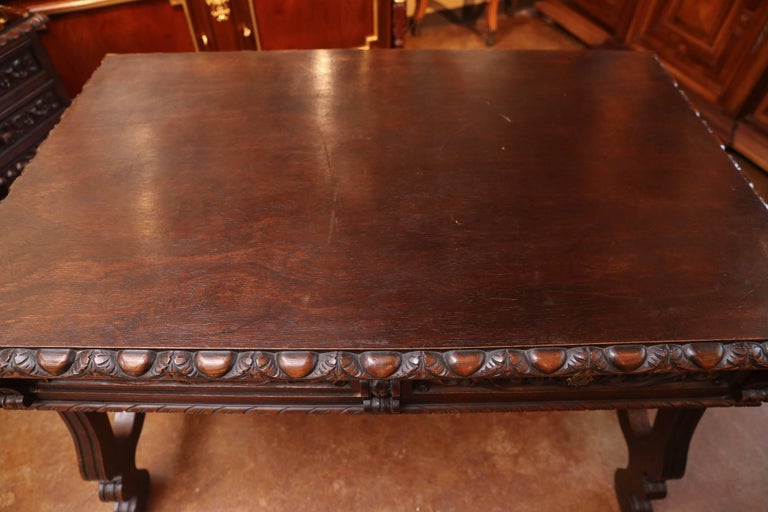 Spanish Baroque Style Oak Library Table/ Desk at 1stDibs | baroque desk ...