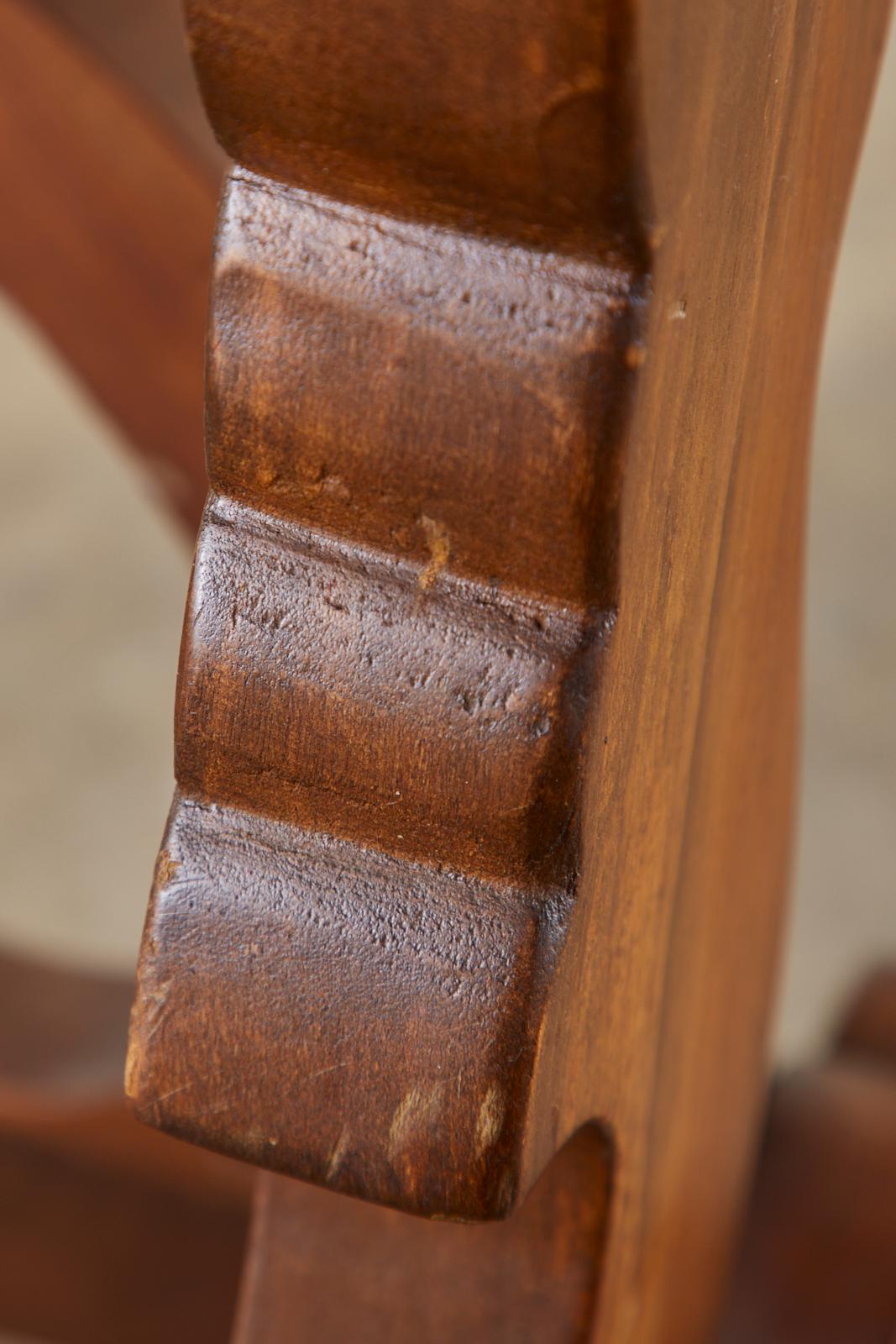 Spanish Baroque Style Trestle Dining Table or Farm Table at 1stDibs