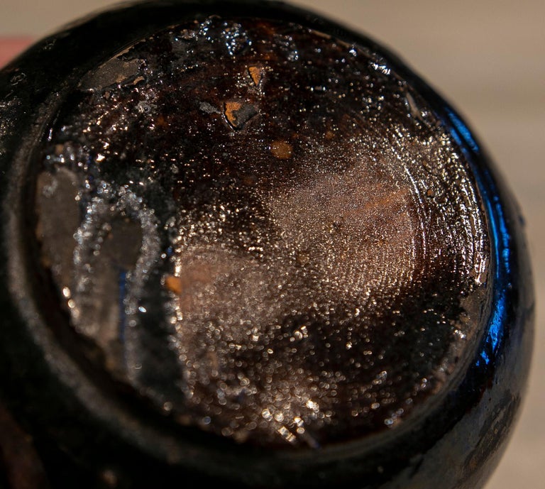 Spanish Brown Glazed Earthenware Casserole For Sale at 1stDibs