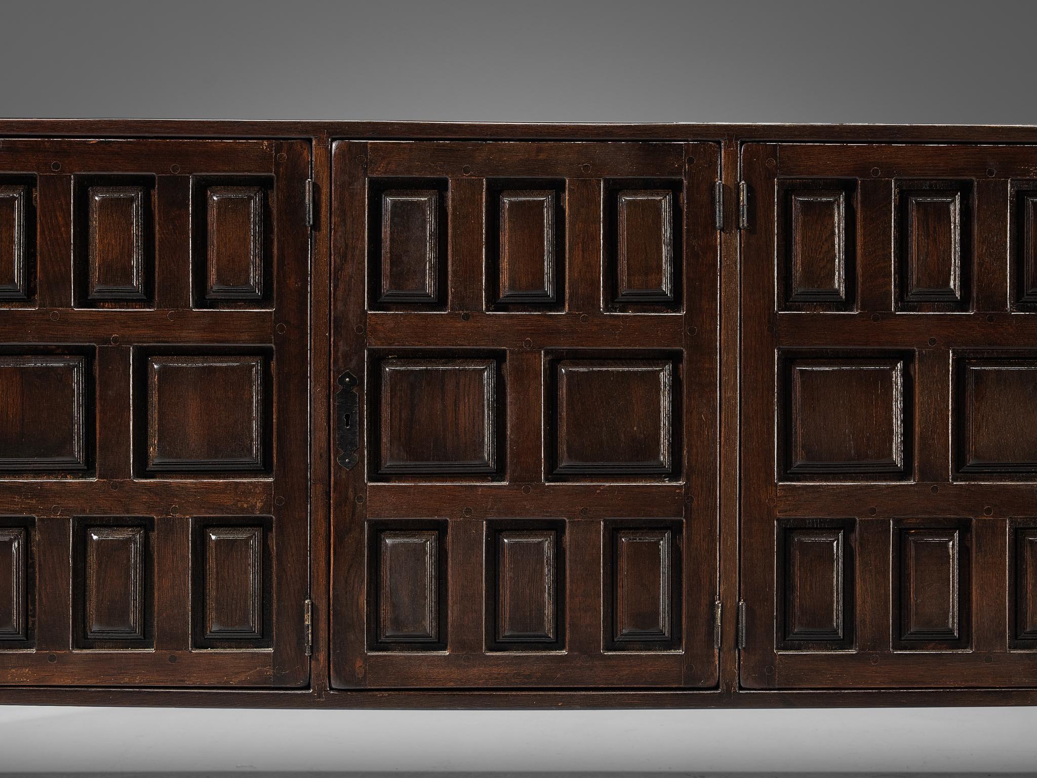 Spanish Brutalist Sideboard in Stained Oak For Sale at 1stDibs ...