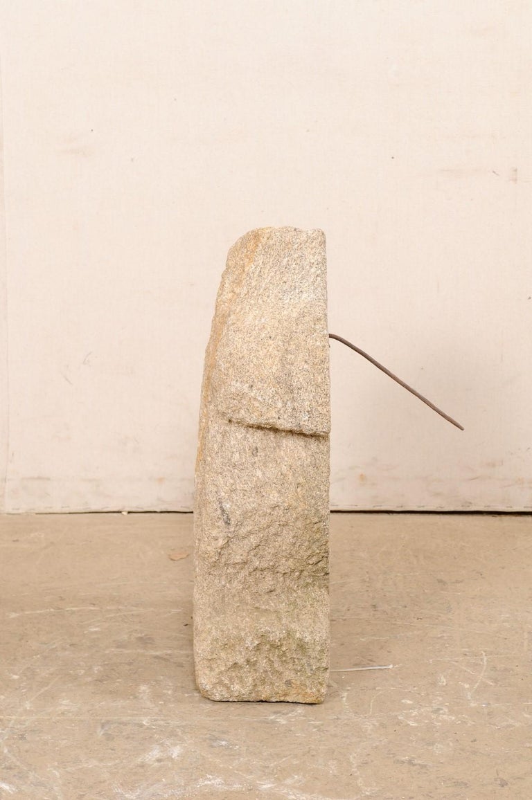 Spanish Carved-Stone Fleur De Lys Garden Sundial For Sale at 1stDibs