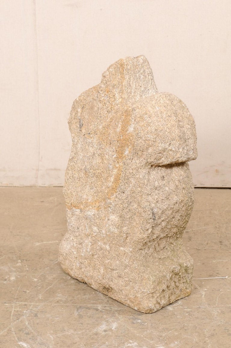 Spanish Carved-Stone Fleur De Lys Garden Sundial For Sale at 1stDibs