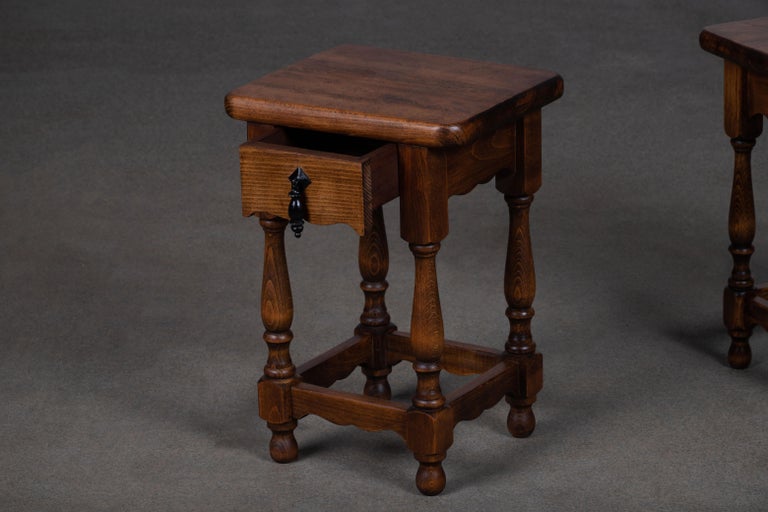 Spanish Catalan Pair of Side Table or End Table, Spain, 1960s For Sale ...