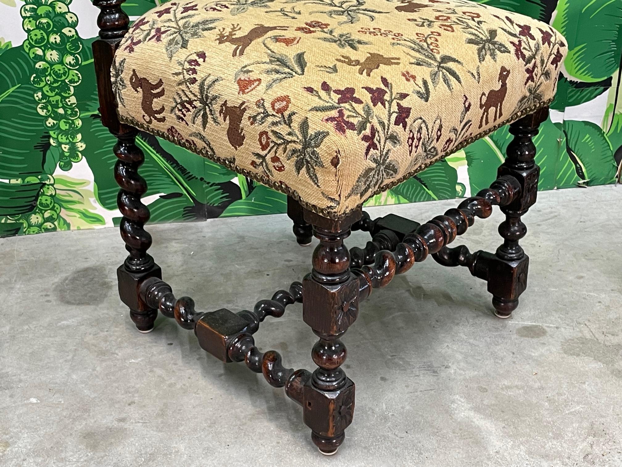 Spanish Colonial Carved Solomonic Dining Chairs For Sale at 1stDibs