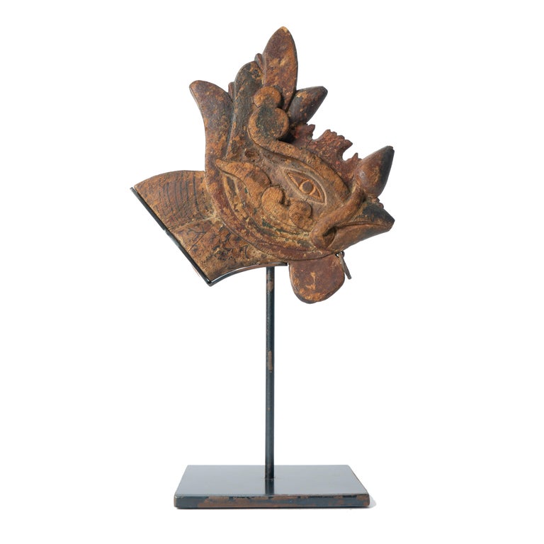 Spanish Colonial Era Architectural Wood Carving of a Rooster Head For ...