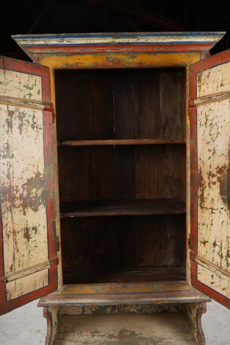 Spanish Colonial Hand Painted Still Life Cabinet For Sale at 1stDibs
