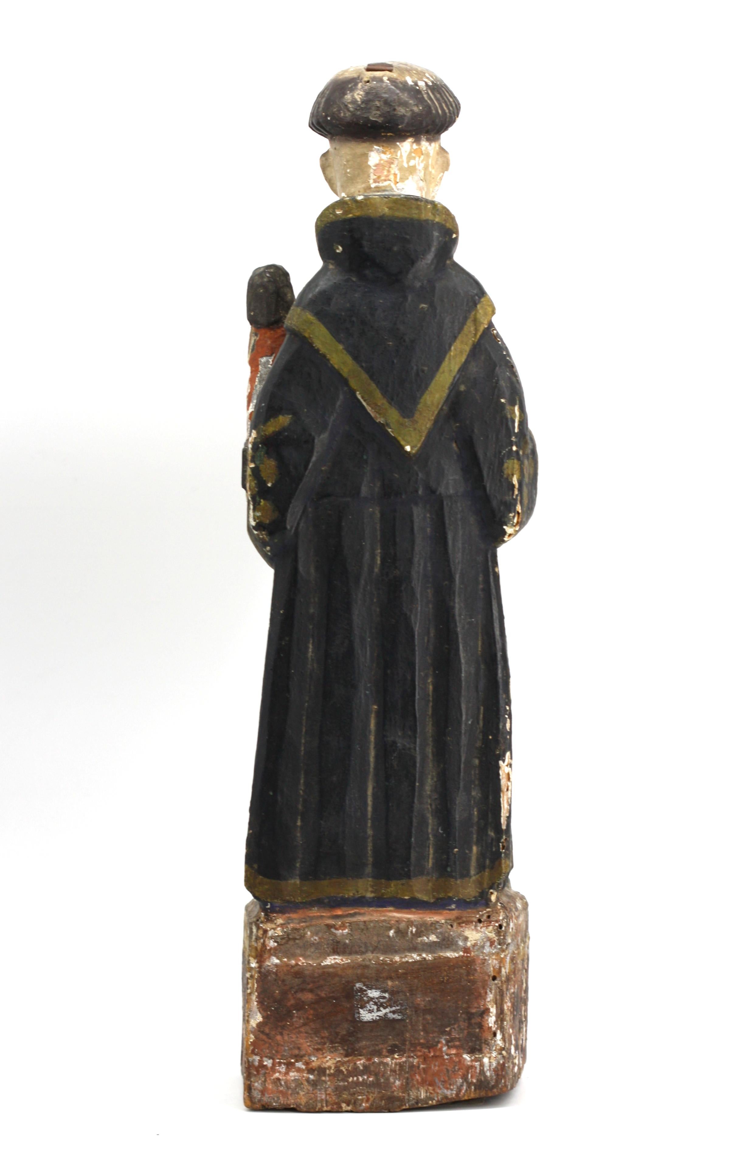 Spanish Colonial Painted Santos of St. Anthony For Sale at 1stDibs