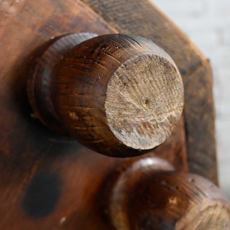 Spanish Colonial Revival Rustic Octagon Brazier Coffee Table Style ...