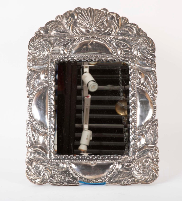 Spanish Colonial Sterling Silver Mirror Frame at 1stDibs