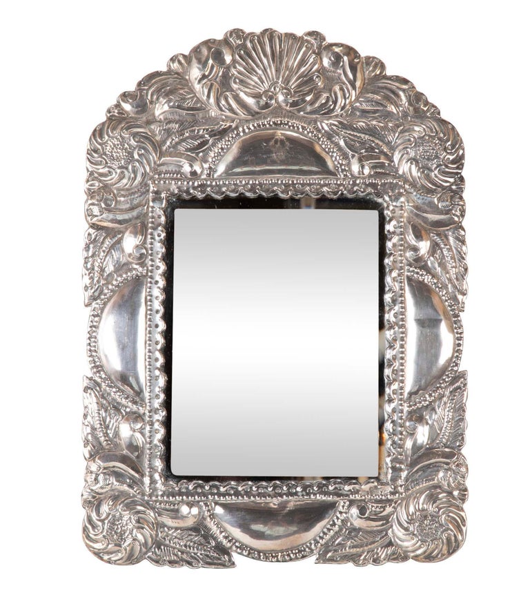 Spanish Colonial Sterling Silver Mirror Frame at 1stDibs