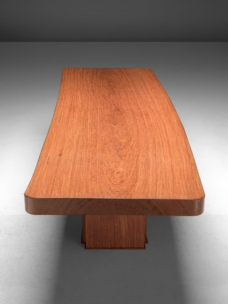 Spanish Conference Table in Solid Bubinga Wood For Sale at 1stDibs