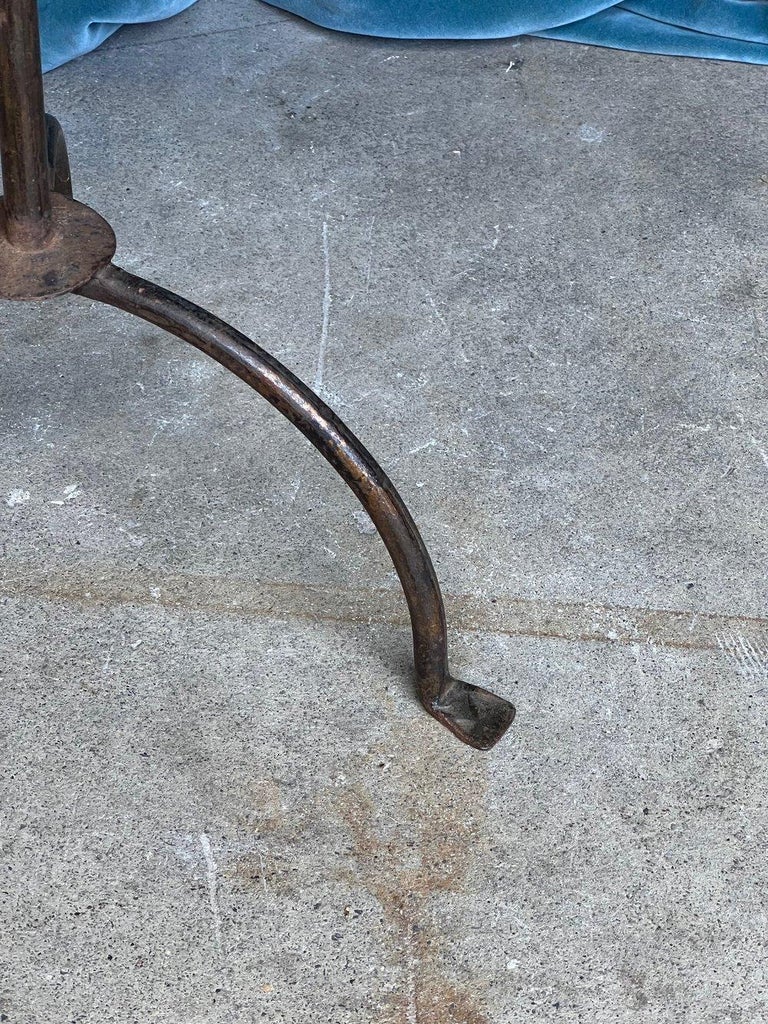 Spanish Dark Patinated Iron Drinks Table For Sale at 1stDibs