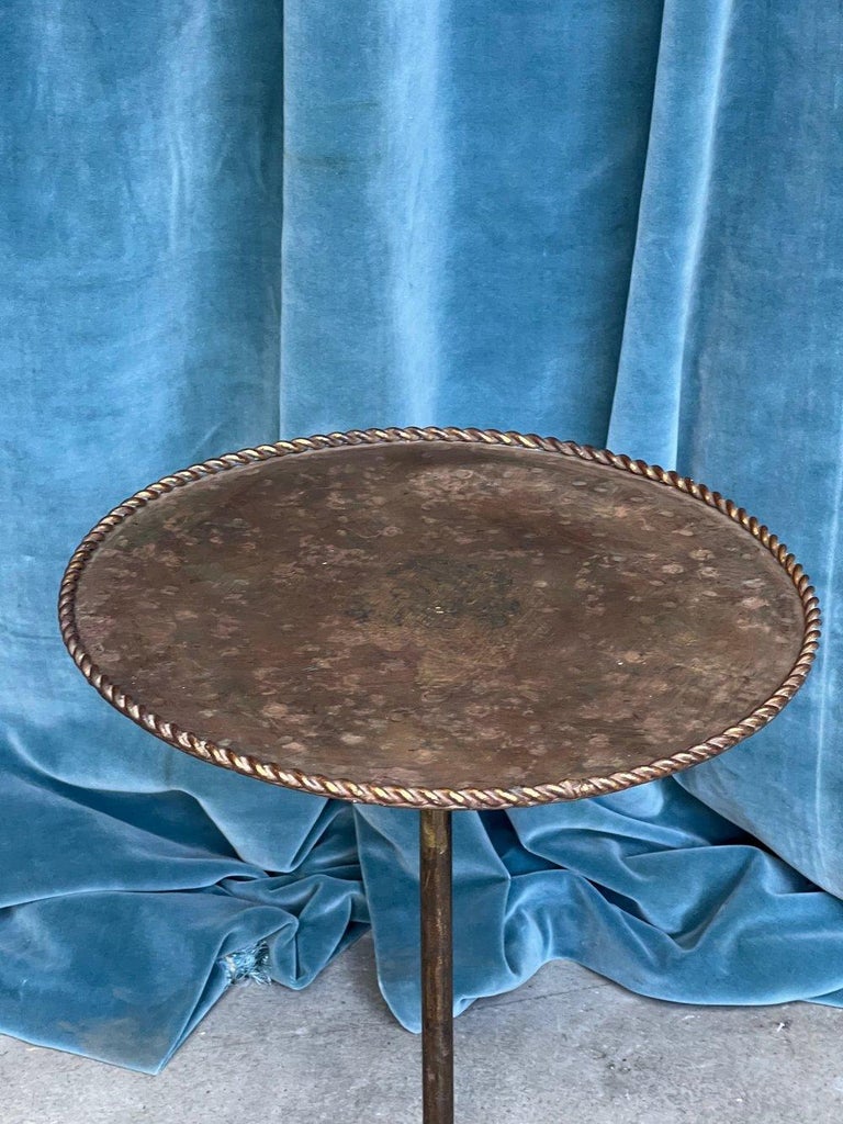 Spanish Dark Patinated Iron Drinks Table For Sale at 1stDibs