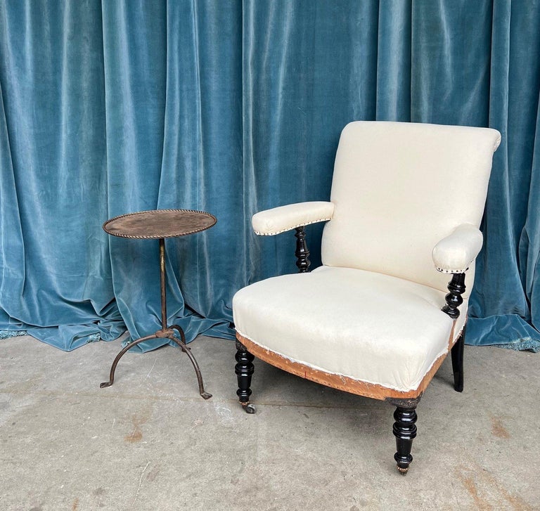 Spanish Dark Patinated Iron Drinks Table For Sale at 1stDibs