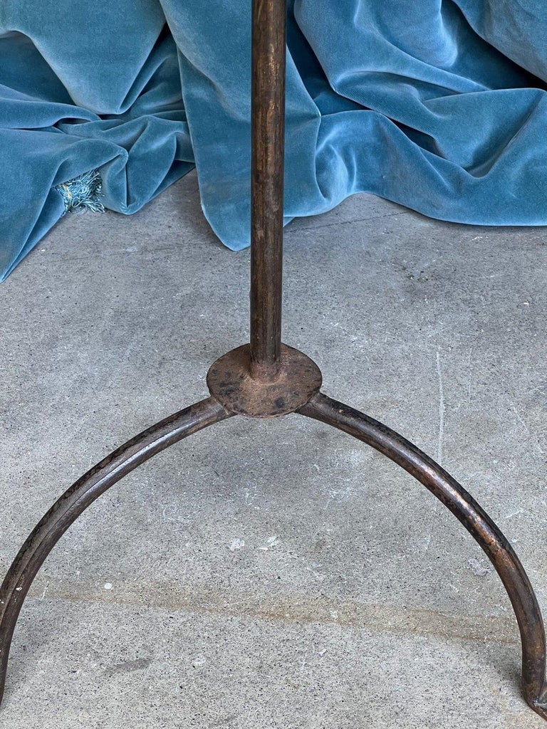 Spanish Dark Patinated Iron Drinks Table For Sale at 1stDibs