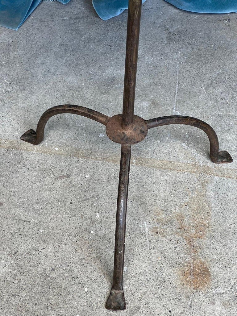 Spanish Dark Patinated Iron Drinks Table For Sale at 1stDibs