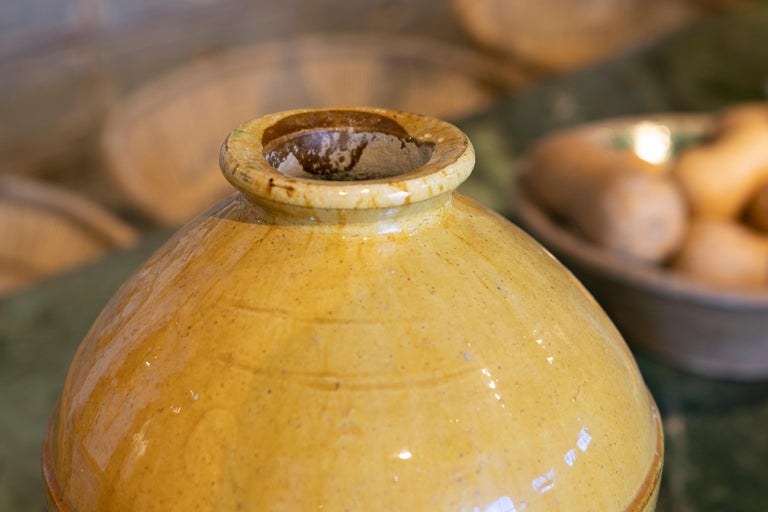 Spanish Glazed Ceramics Finials in Yellow with a Green Base For Sale at ...