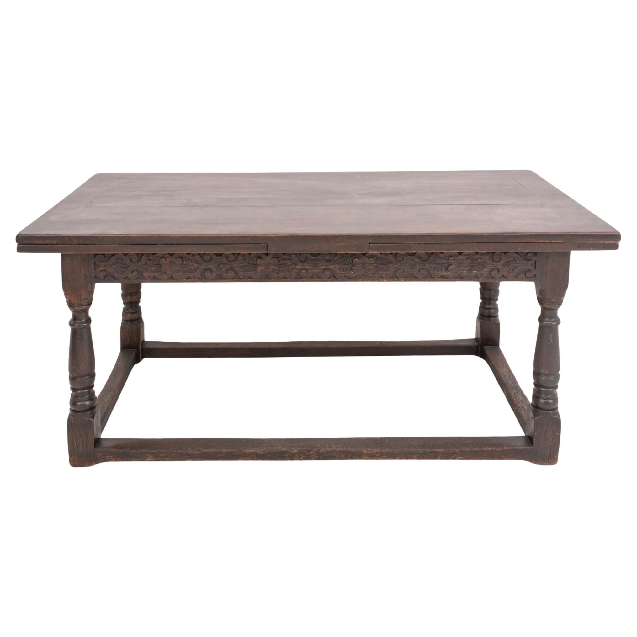 Renaissance Revival Draw-Leaf Dining Table For Sale at 1stDibs