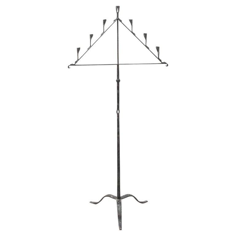 Spanish 'Hachero' Traditional Ancient Wrought Iron Candleholder, circa ...