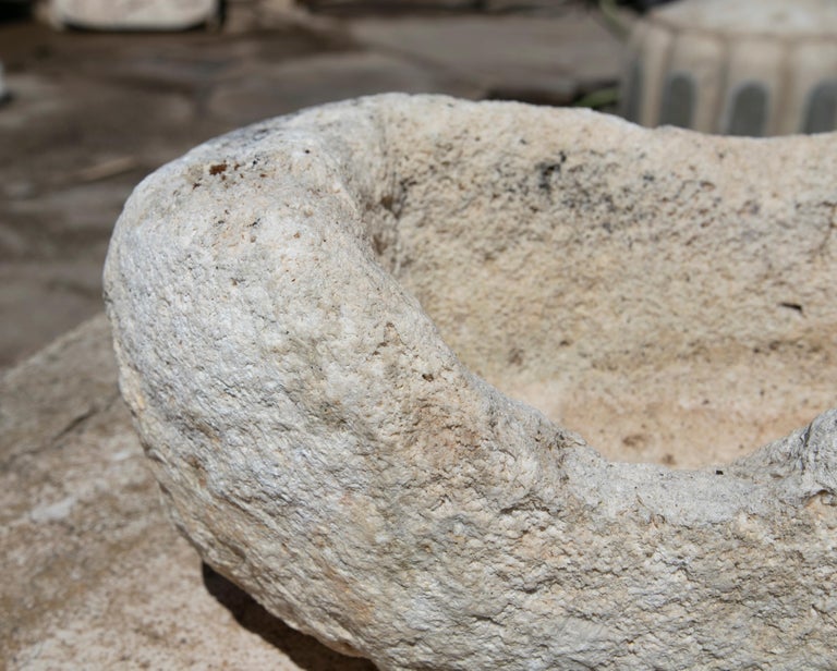 Spanish Hand Carved Stone Pile For Sale at 1stDibs