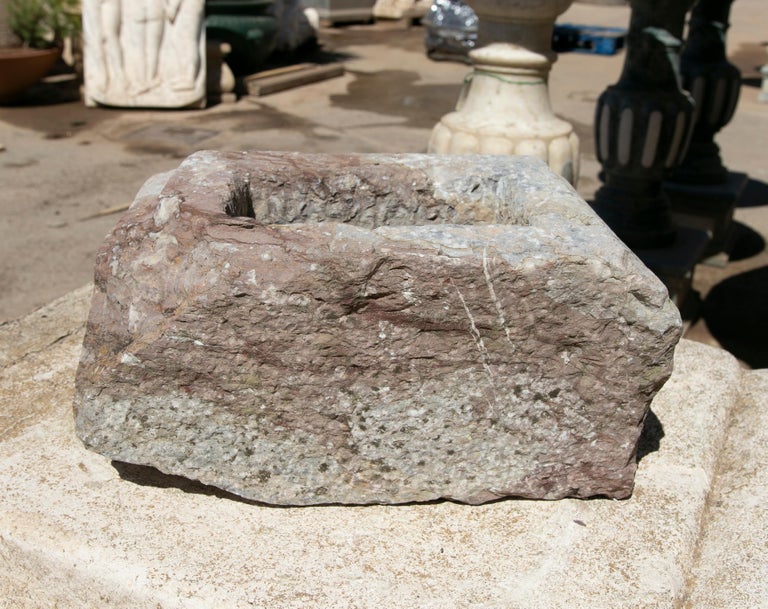 Spanish Hand Carved Stone Pile For Sale at 1stDibs