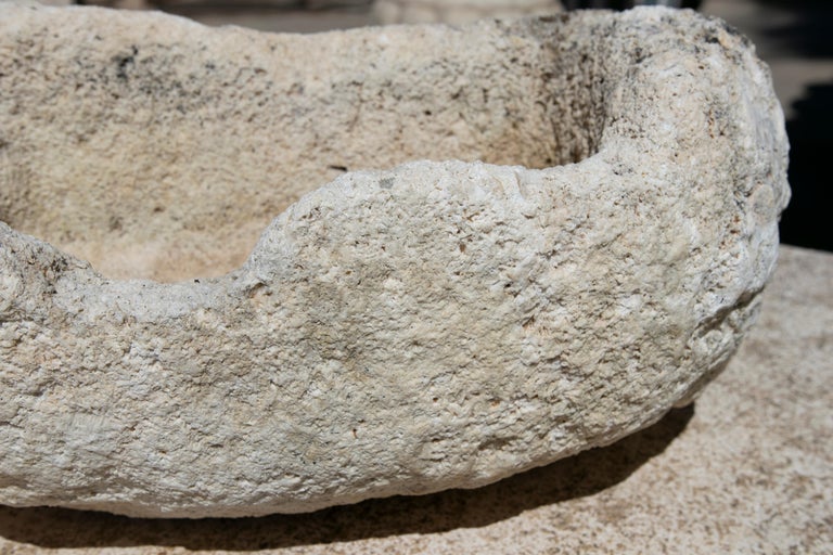 Spanish Hand Carved Stone Pile For Sale at 1stDibs