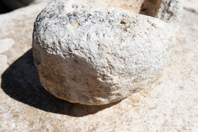 Spanish Hand Carved Stone Pile For Sale at 1stDibs