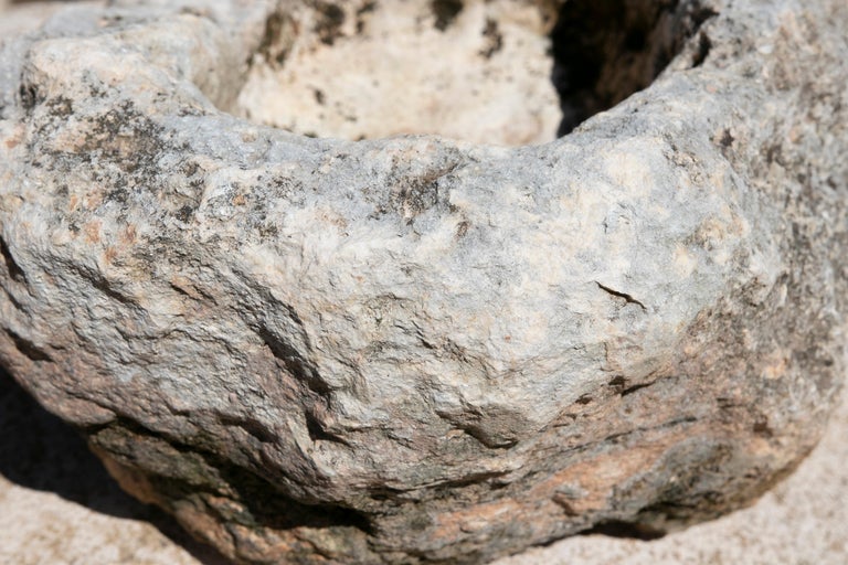 Spanish Hand Carved Stone Pile For Sale at 1stDibs