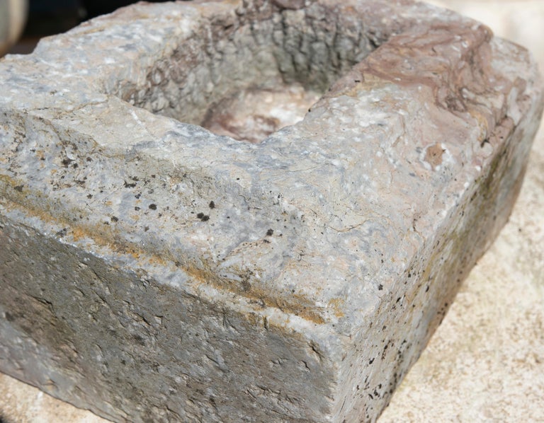 Spanish Hand Carved Stone Pile For Sale at 1stDibs