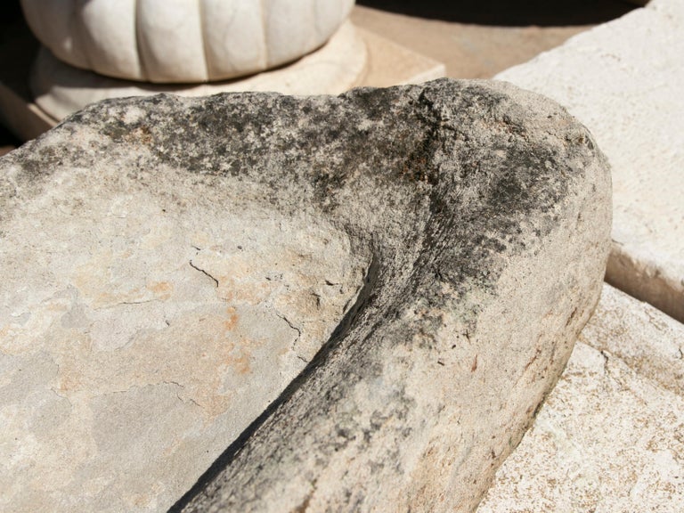 Spanish Hand Carved Stone Pile For Sale at 1stDibs