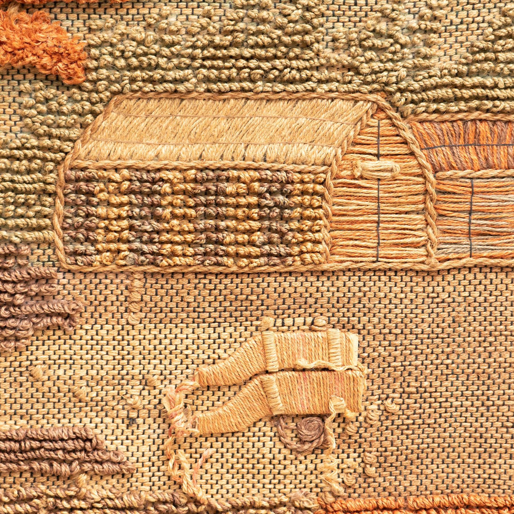 Spanish Hand Knotted Wool Tapestry, circa 1960 For Sale at 1stDibs