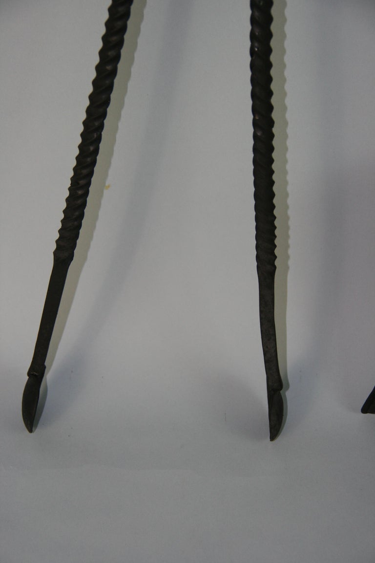 American Hand Made Fireplace Tools 1960's For Sale at 1stDibs