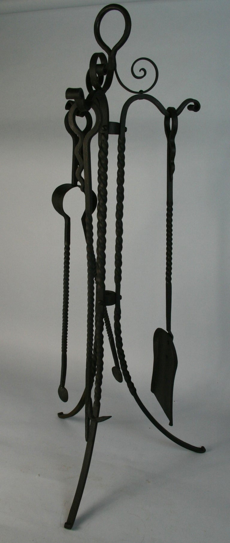 American Hand Made Fireplace Tools 1960's For Sale at 1stDibs