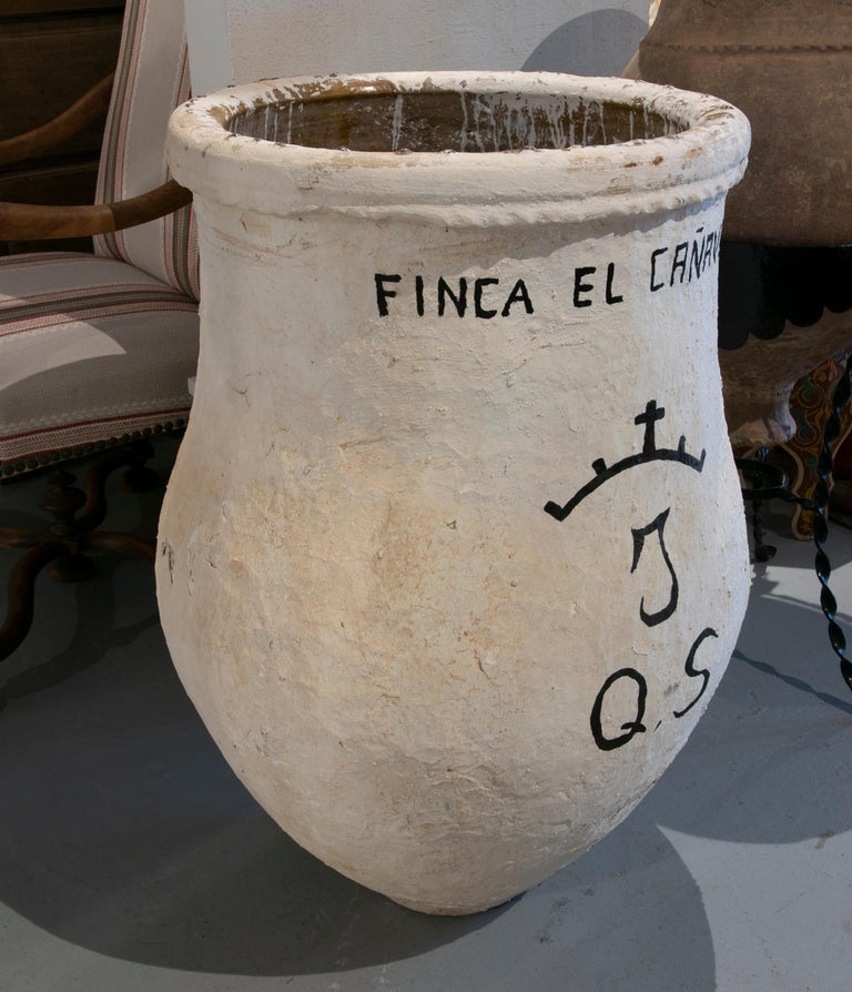 Spanish Handmade "Tinaja" Large Terracotta Vase with Inscription For ...